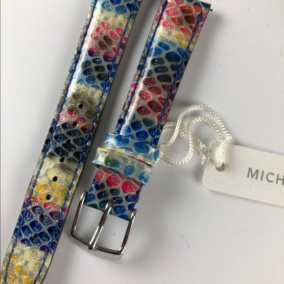 Michele | Accessories | New Michele Glitter Multicolor Watch Band 6 Mm ...
